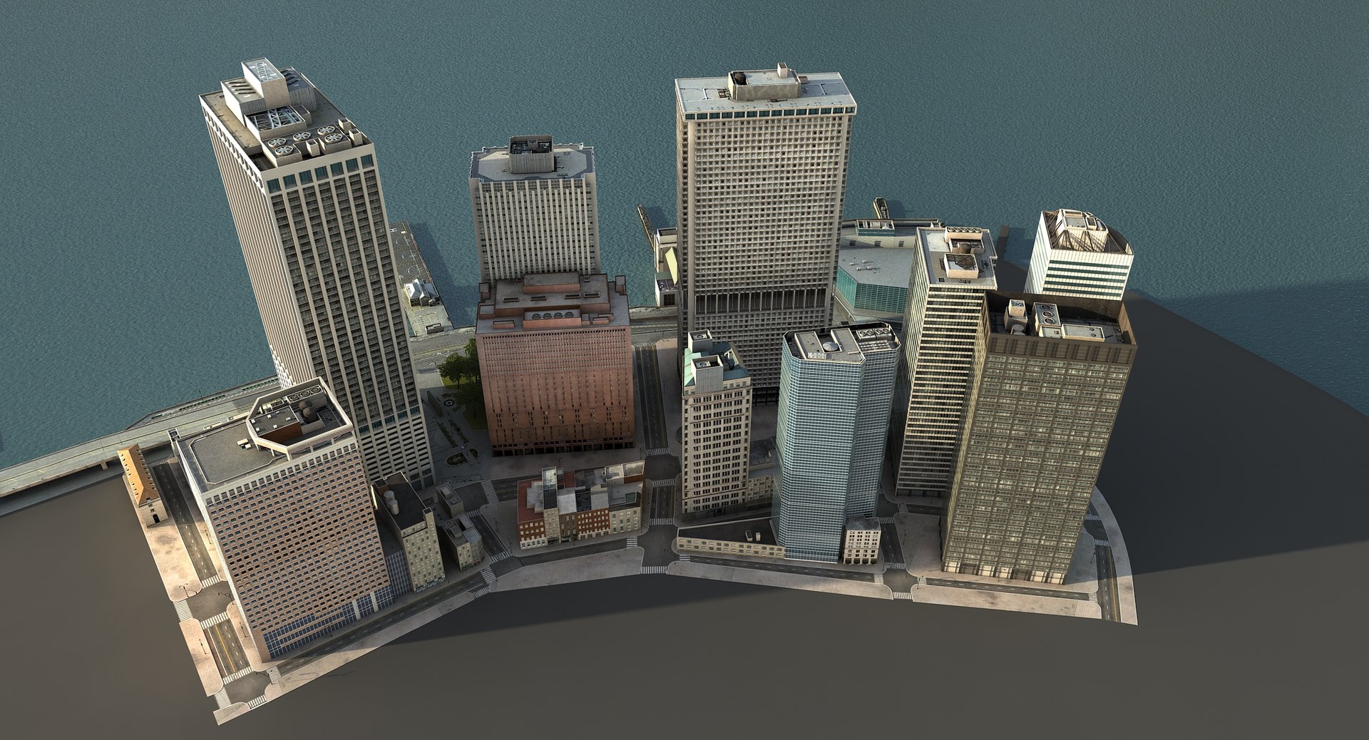 Manhattan Lower02 Portion01 Low Poly Model - TurboSquid 1856024