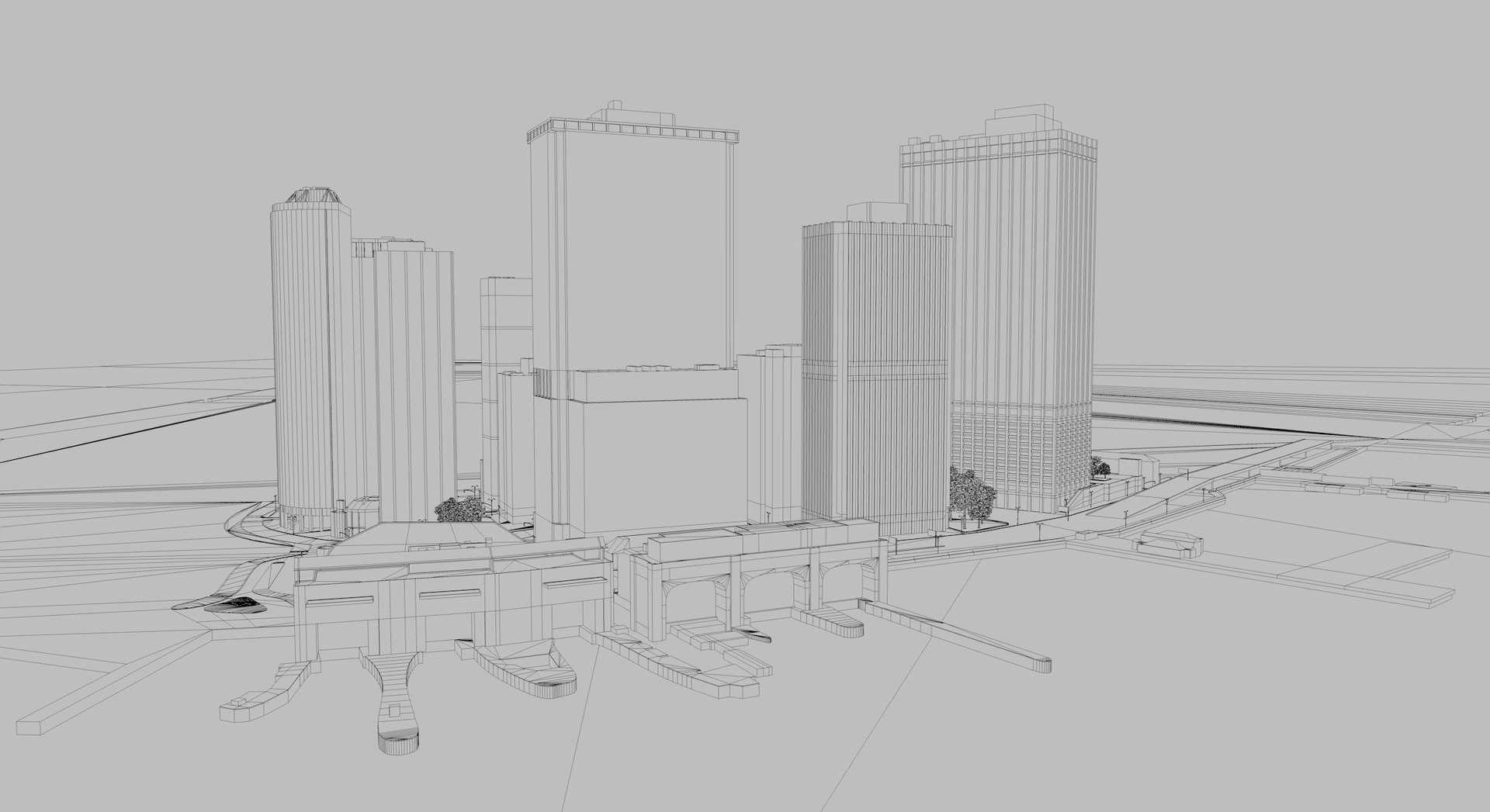 Manhattan Lower02 Portion01 Low Poly Model - TurboSquid 1856024