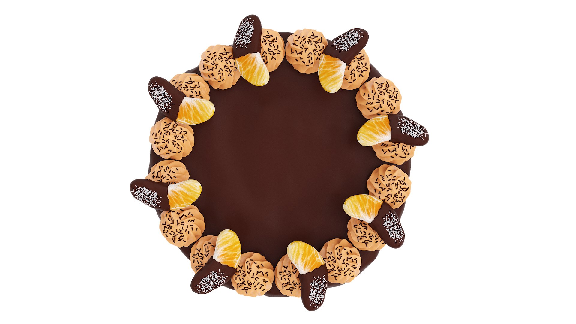 Chocolate fruit berry cake collection 3D model - TurboSquid 1972478