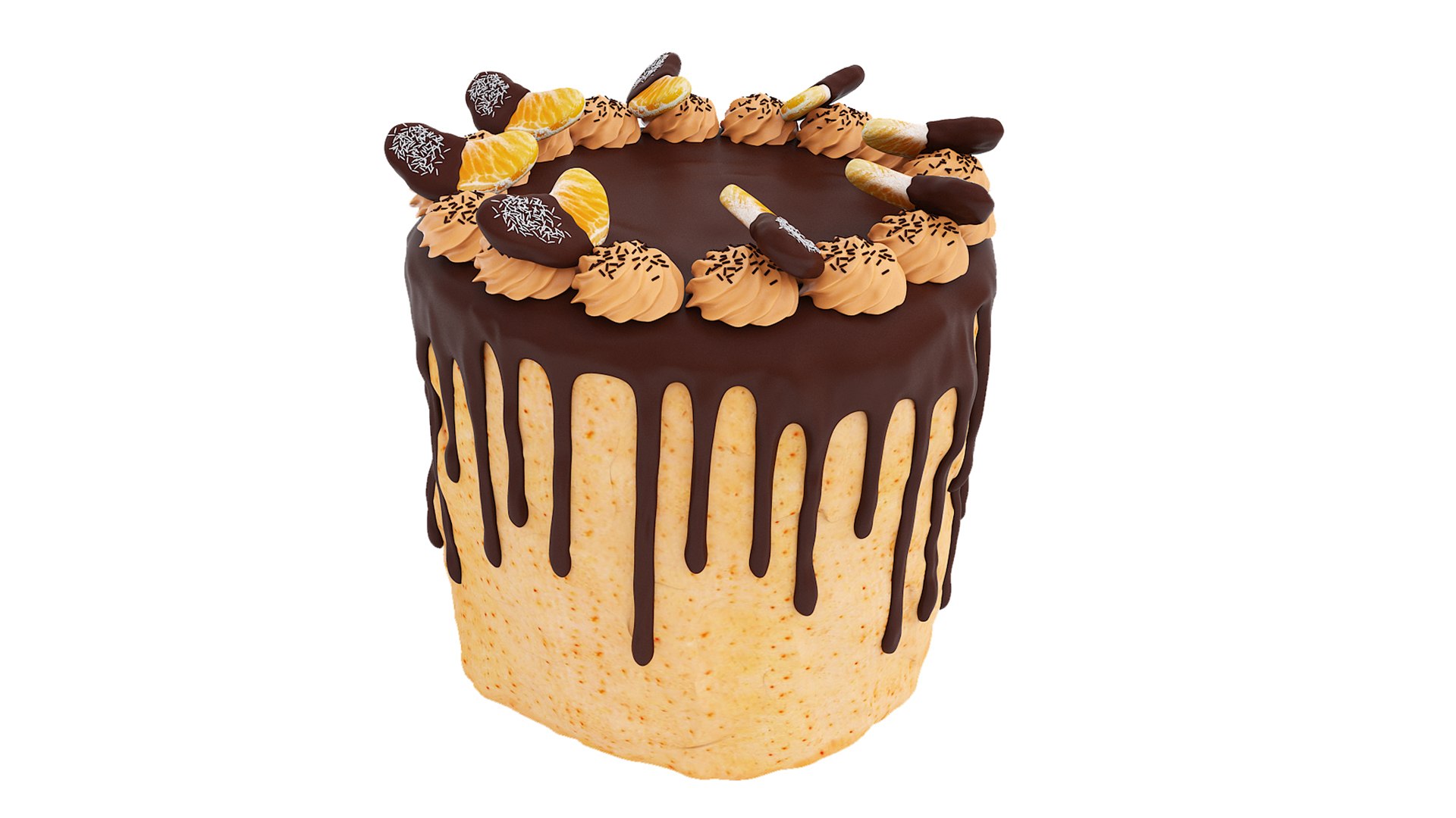 Chocolate fruit berry cake collection 3D model - TurboSquid 1972478