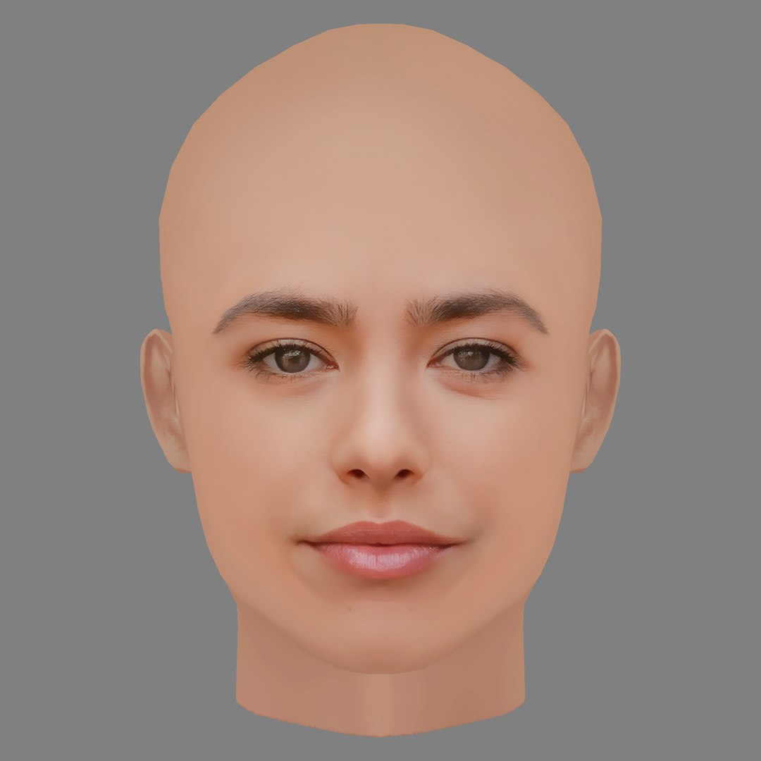 Alexandra Barton Head - No Hair - Low Poly Head For Game 3D Model ...