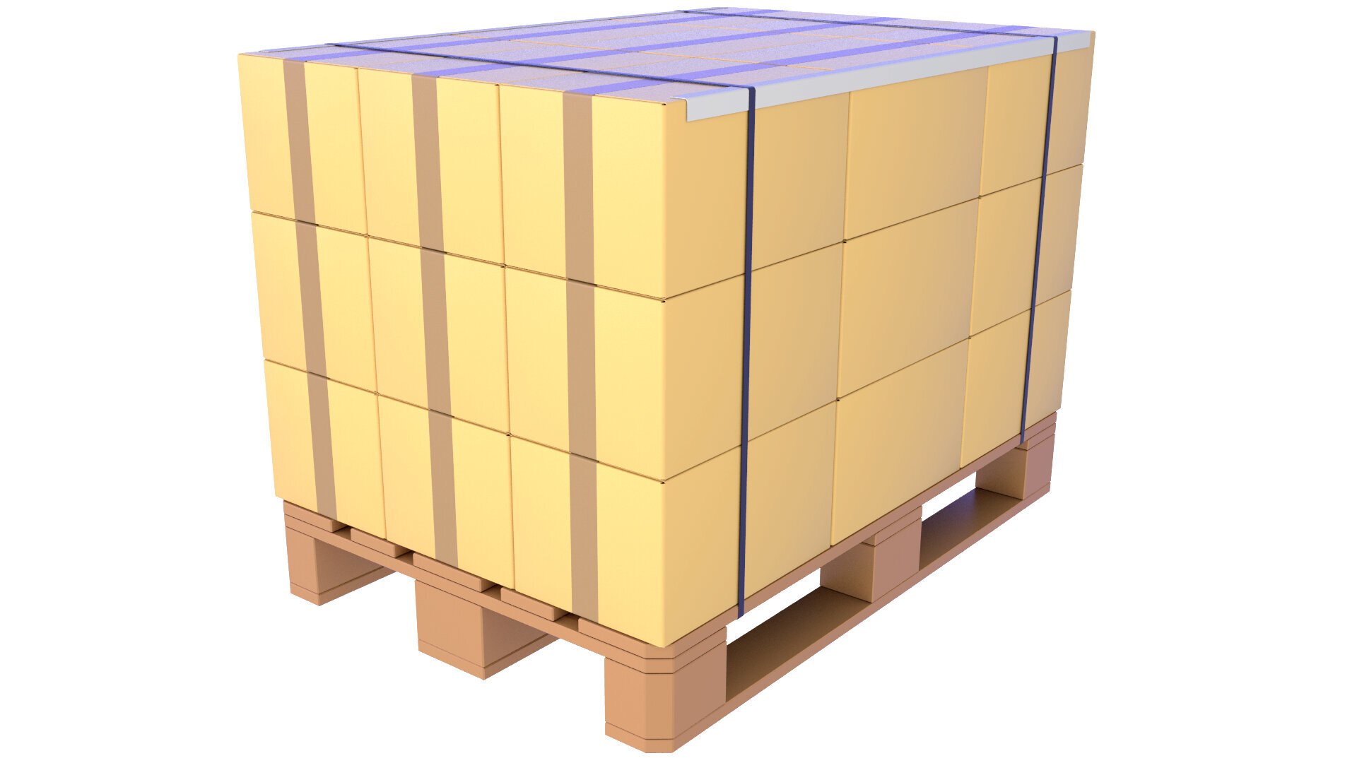 3D Pallet With Cardboard Boxes 2 - TurboSquid 2003173