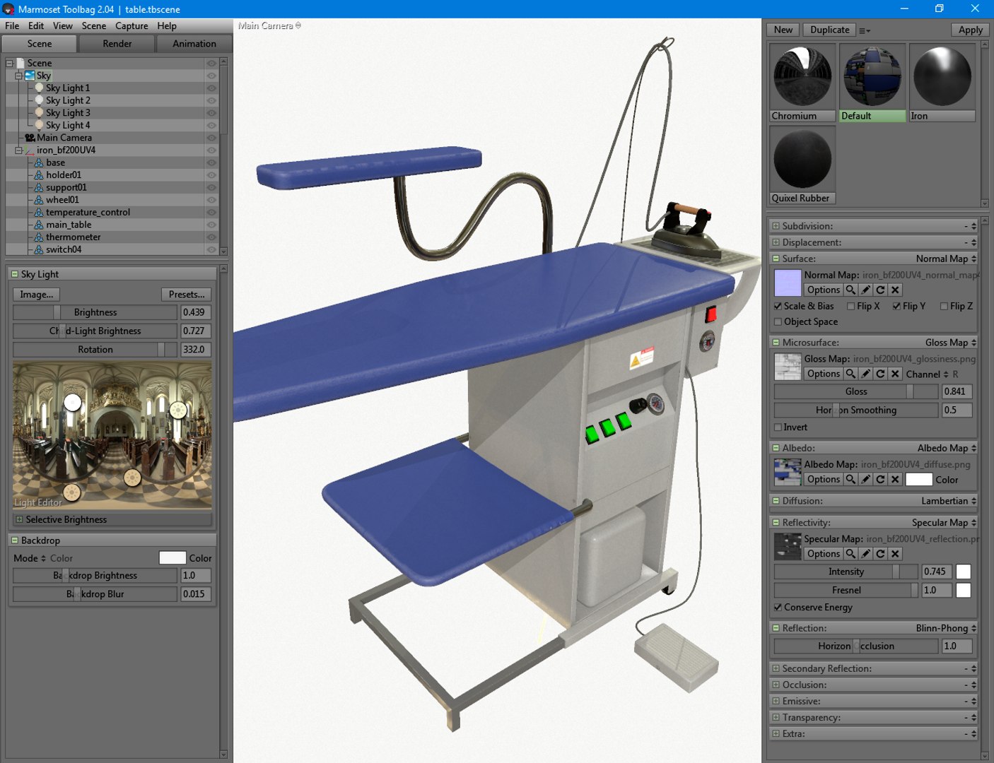 3D Industrial Ironing Table Model - TurboSquid 1502269