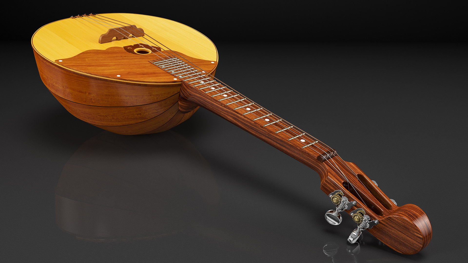 3D Model Domra Prima String Folk - TurboSquid 1625174