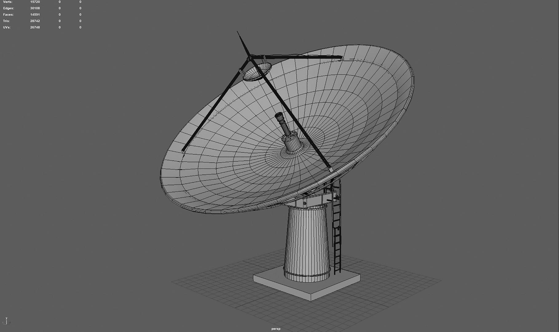 Large Satellite Antenna 3D Model - TurboSquid 1992653