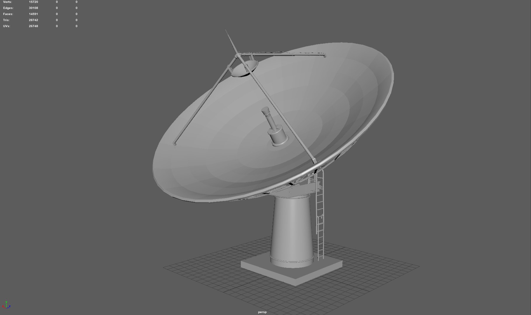 Large Satellite Antenna 3D Model - TurboSquid 1992653
