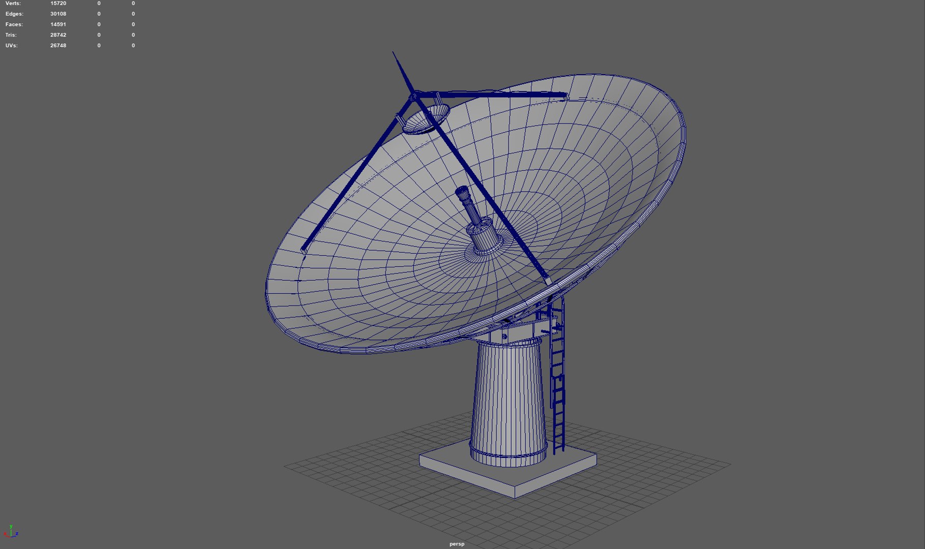 Large Satellite Antenna 3D Model - TurboSquid 1992653
