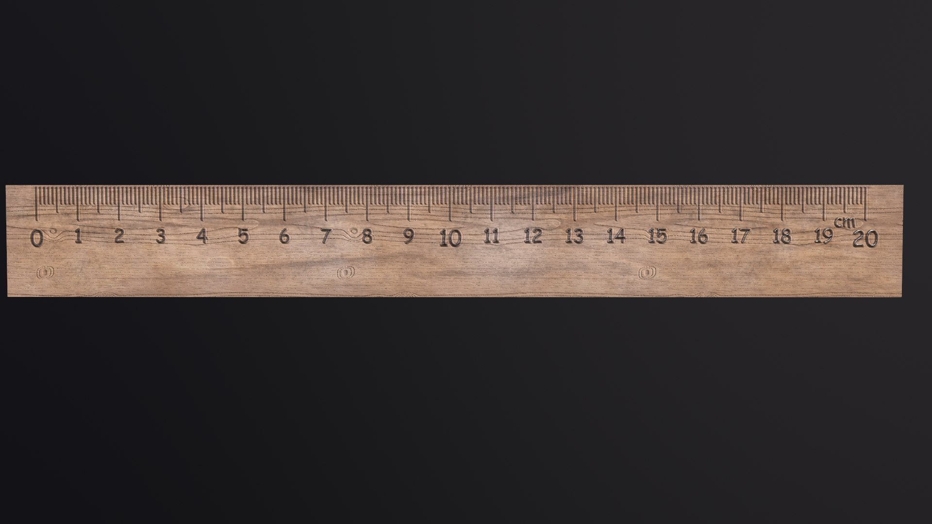 Wooden Ruler 20 Cm Twenty Centimeters Measure Length Model - TurboSquid ...