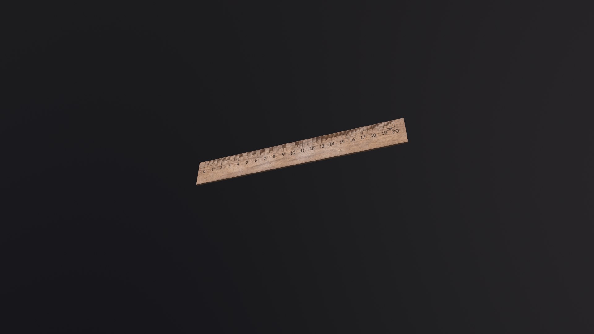 Wooden Ruler 20 Cm Twenty Centimeters Measure Length Model - TurboSquid ...