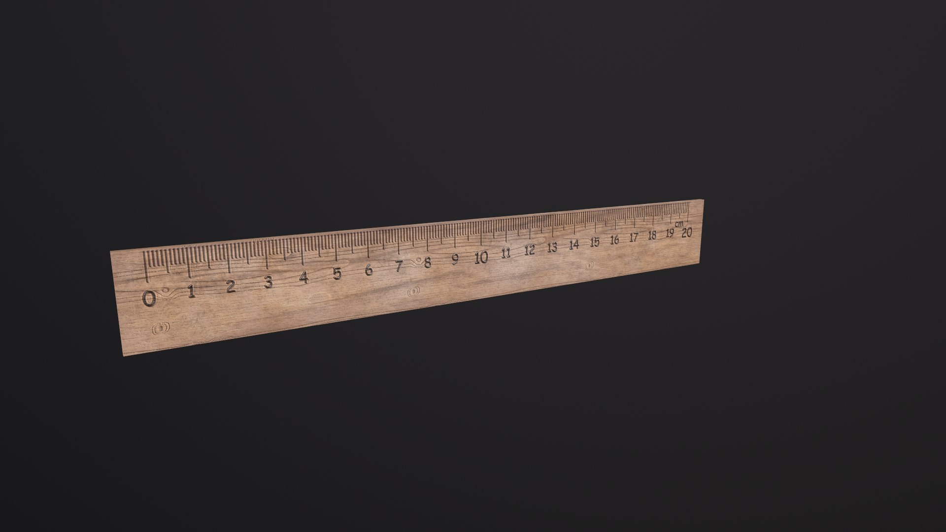 Wooden Ruler 20 Cm Twenty Centimeters Measure Length Model - TurboSquid ...
