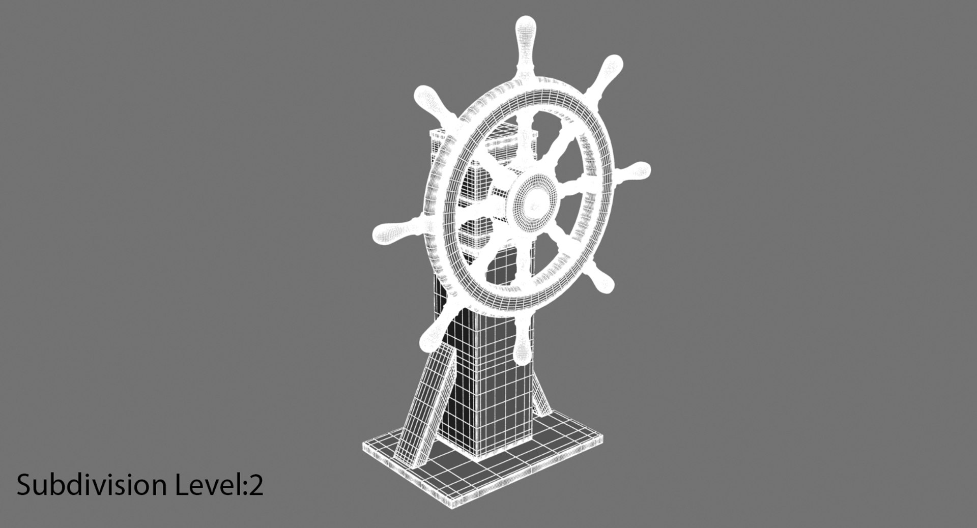 3D Ship Wheel Model - TurboSquid 1162940