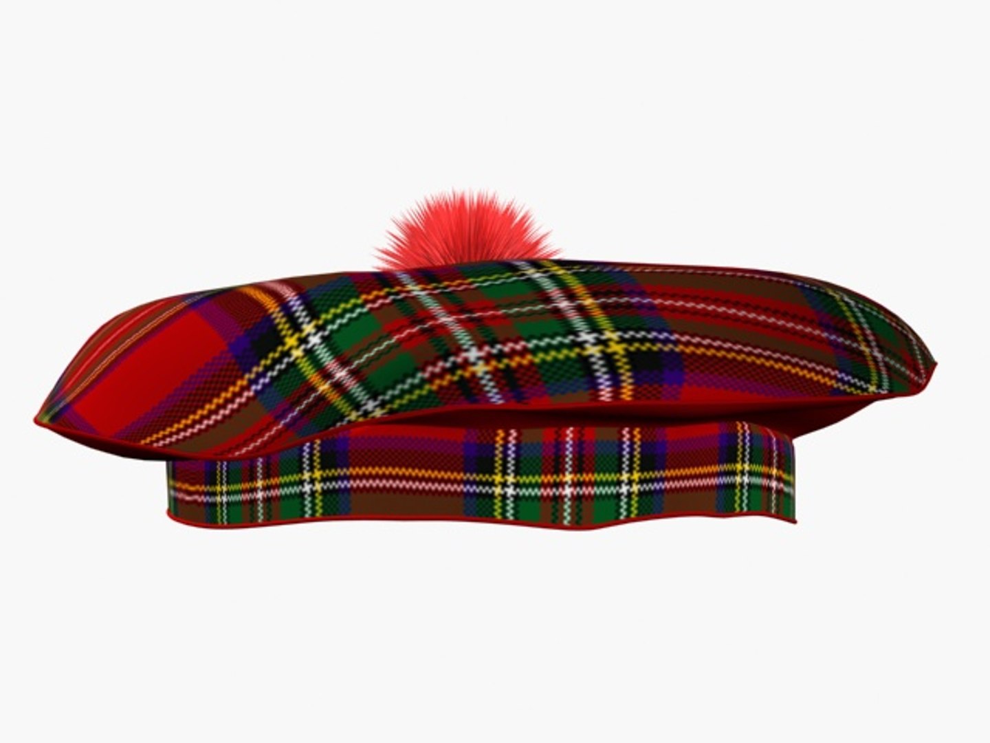 3d scotish tartan hat