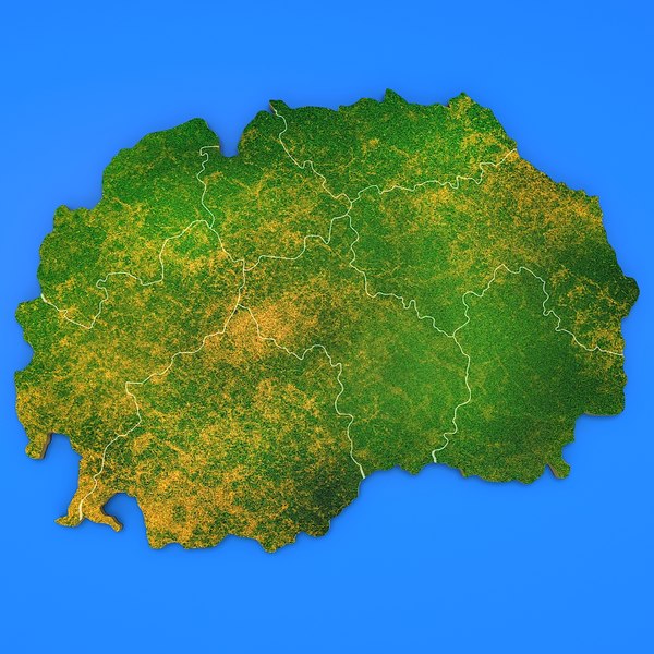 macedonia country 3d model