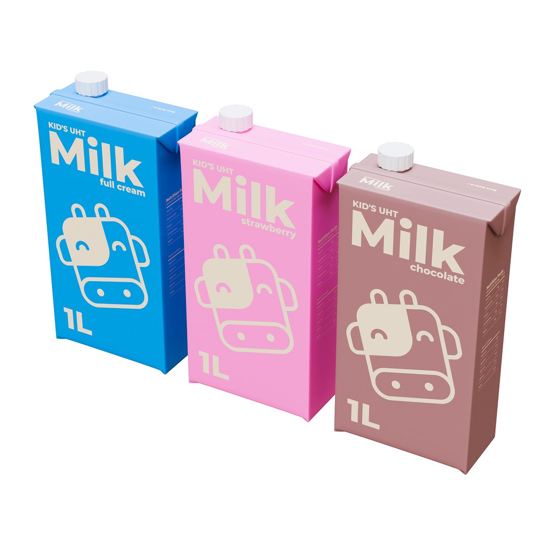 Milk 1 L 3D Model - TurboSquid 2323927