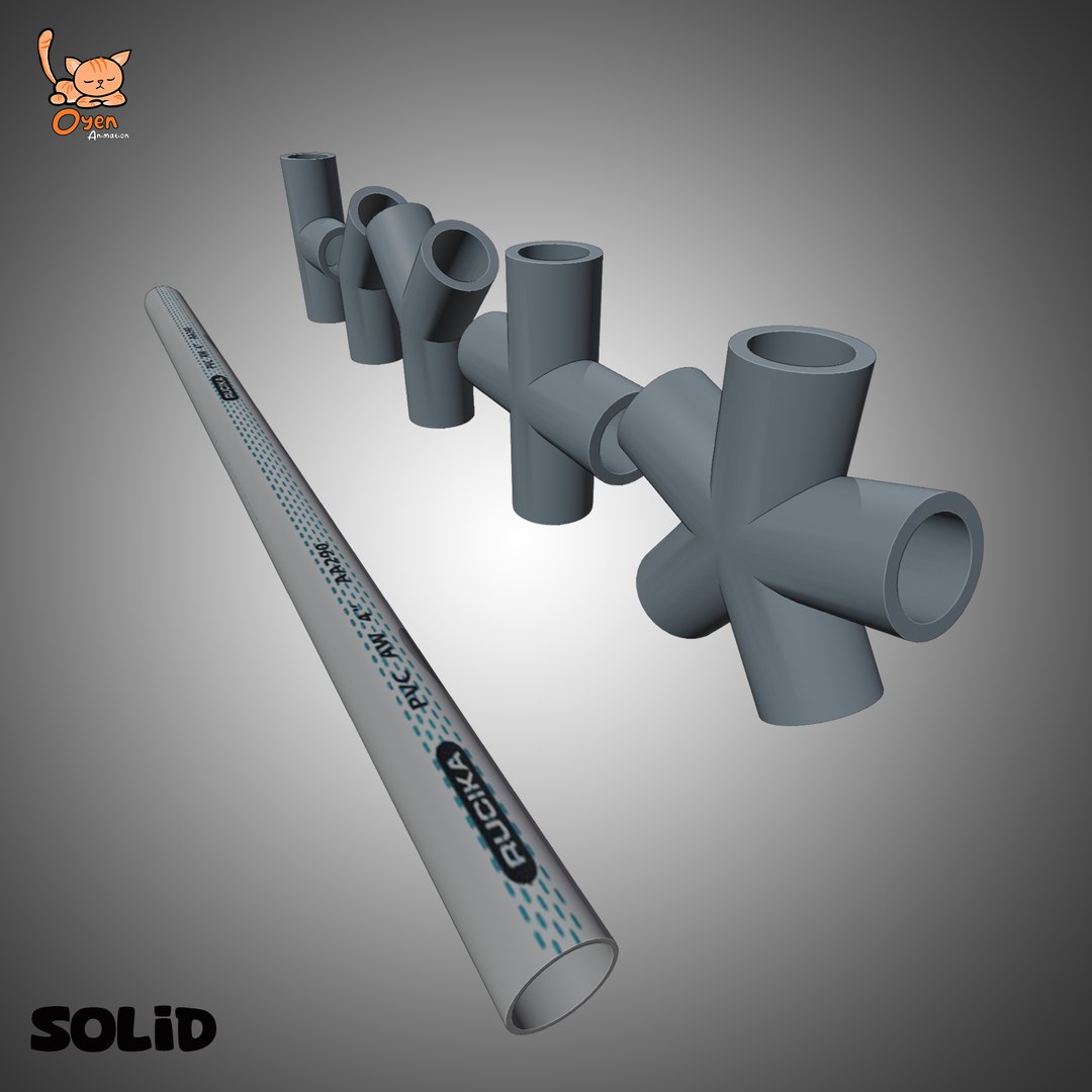 Rucika Wavin PVC Pipe 01 3D Model - TurboSquid 2238340