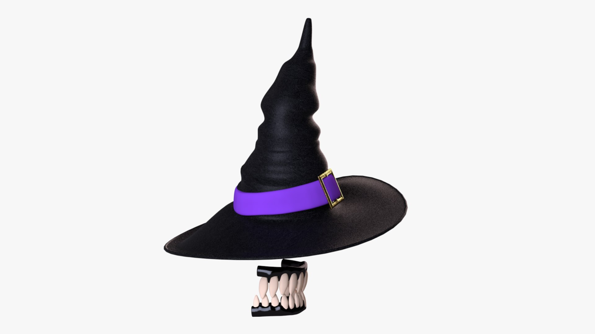 Witch Hat Fangs 3D Model - TurboSquid 2118520