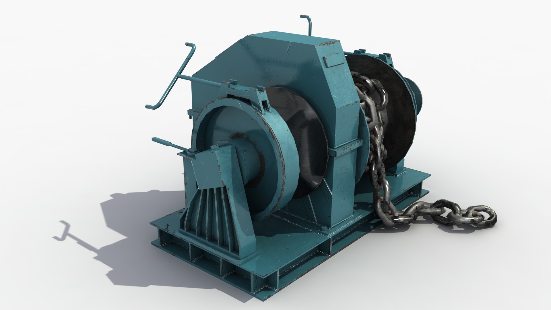 Winch Machinery Chain 3d Model