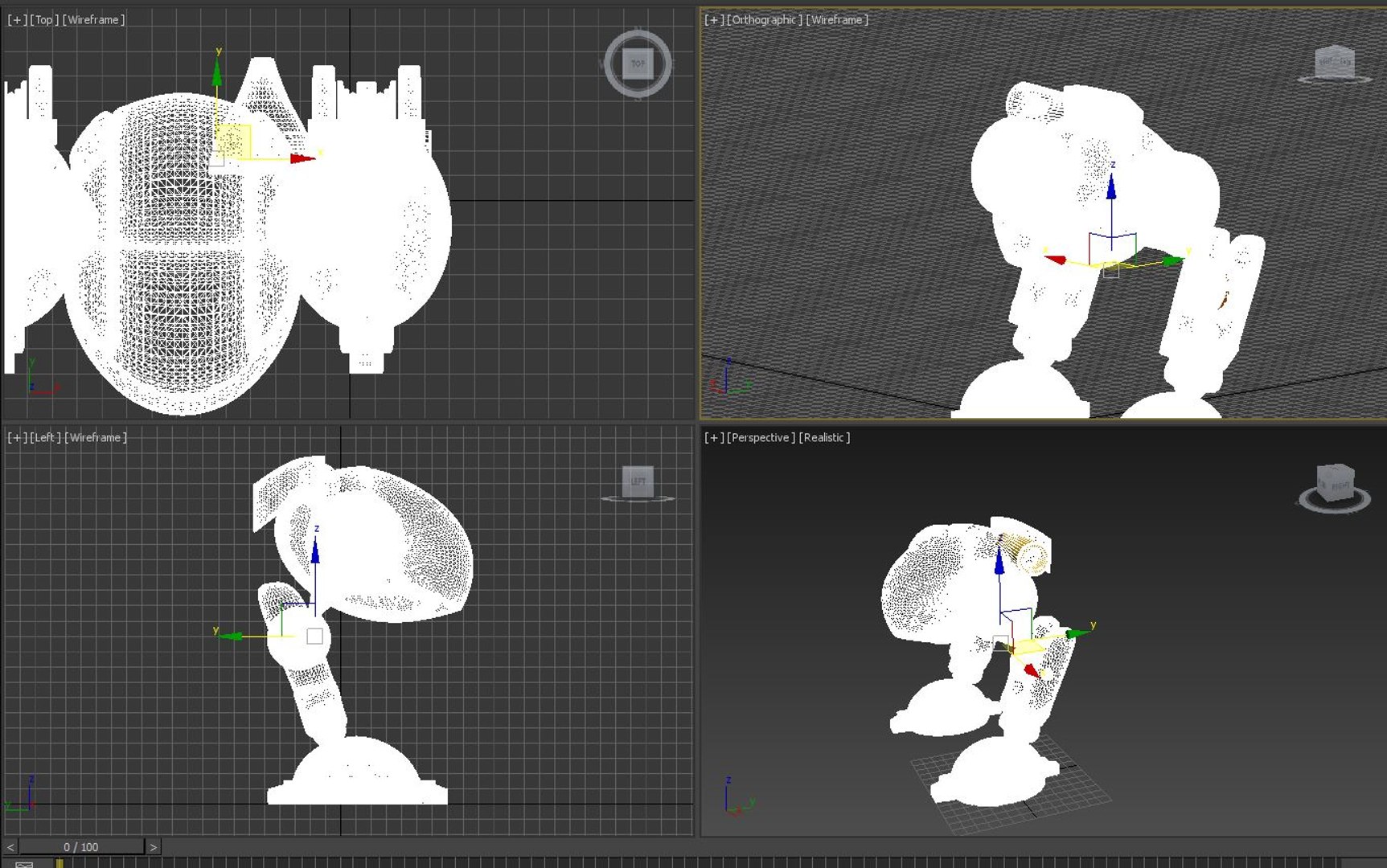 3d Model Robot Biped Rigged