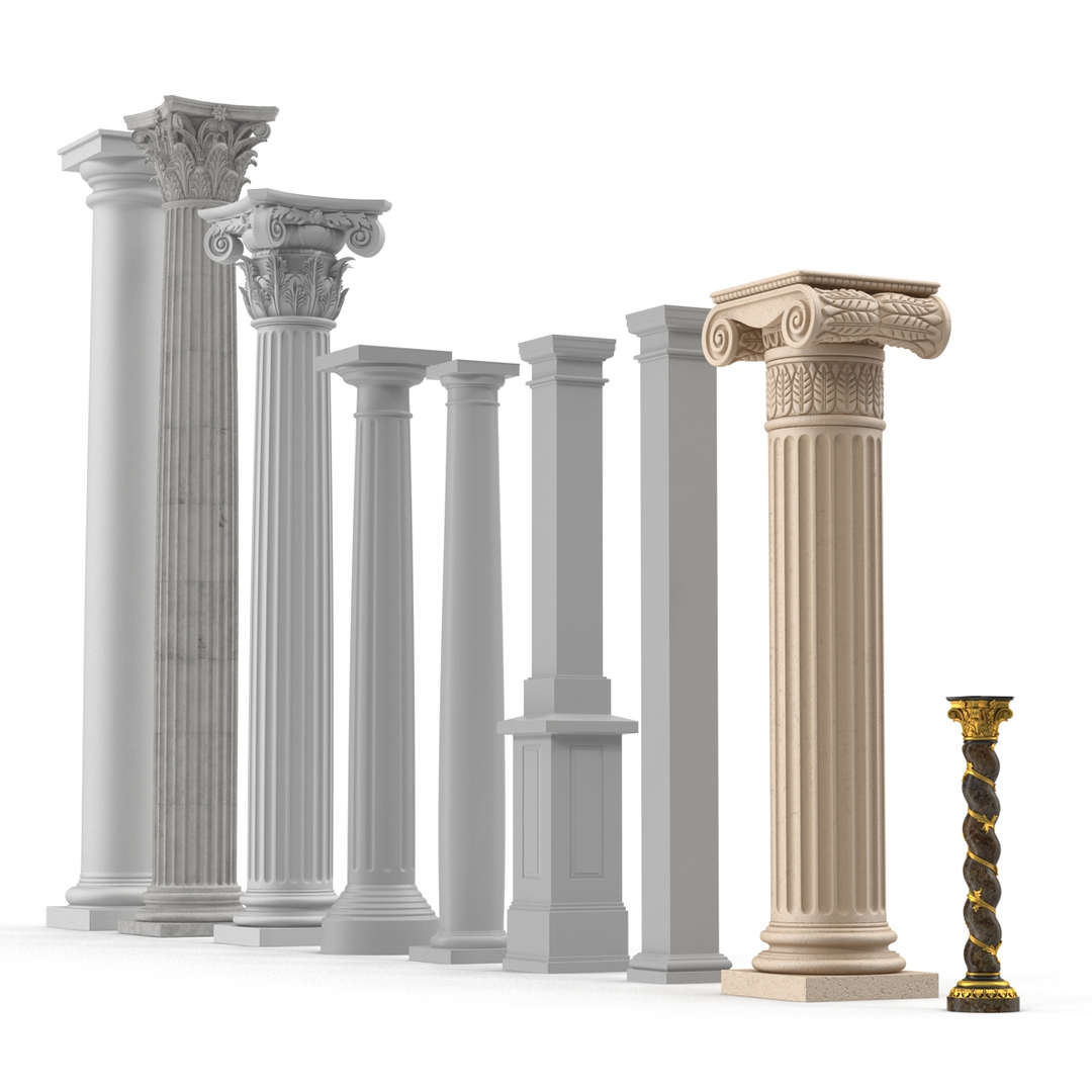 3d model of columns 3
