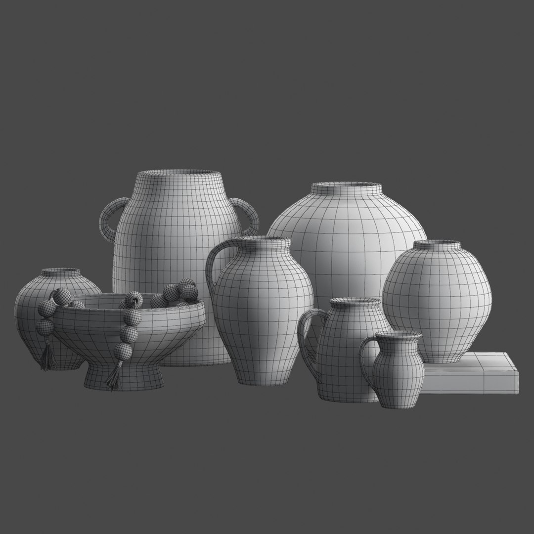 Artisan Clay Vases Collection 2 Model - TurboSquid 2091930