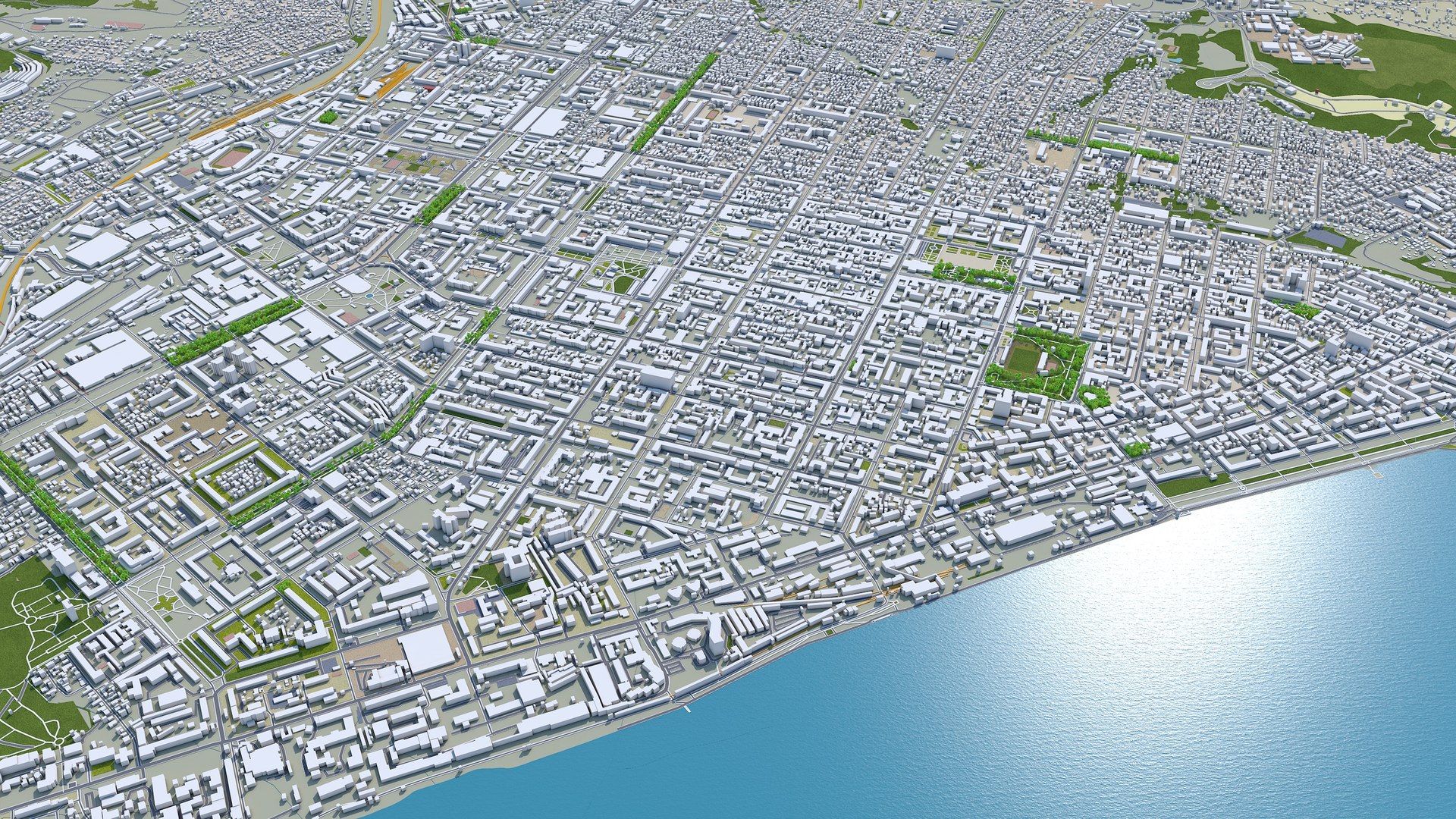 3D city area building model - TurboSquid 1653184