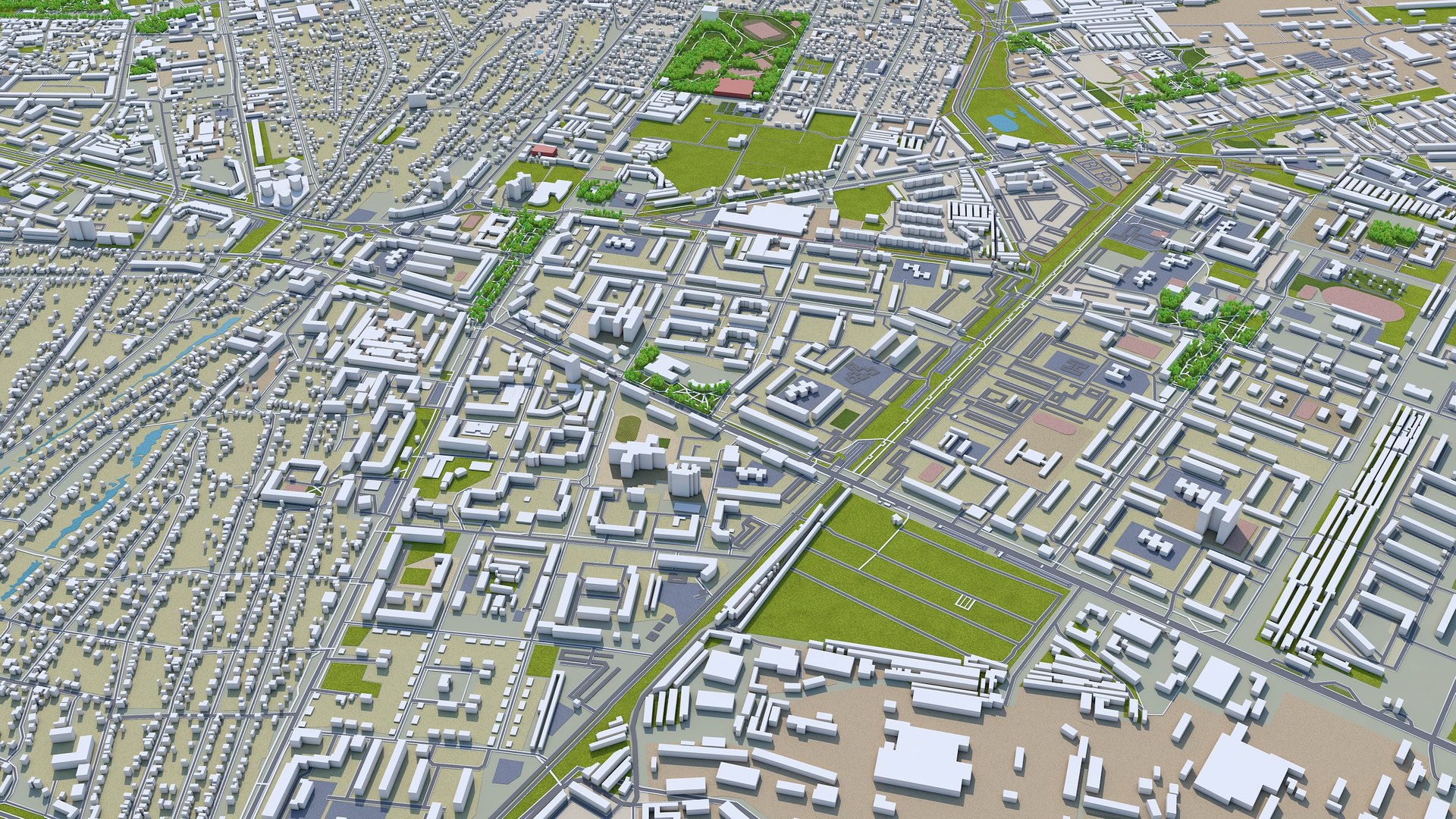 3D city area building model - TurboSquid 1653184