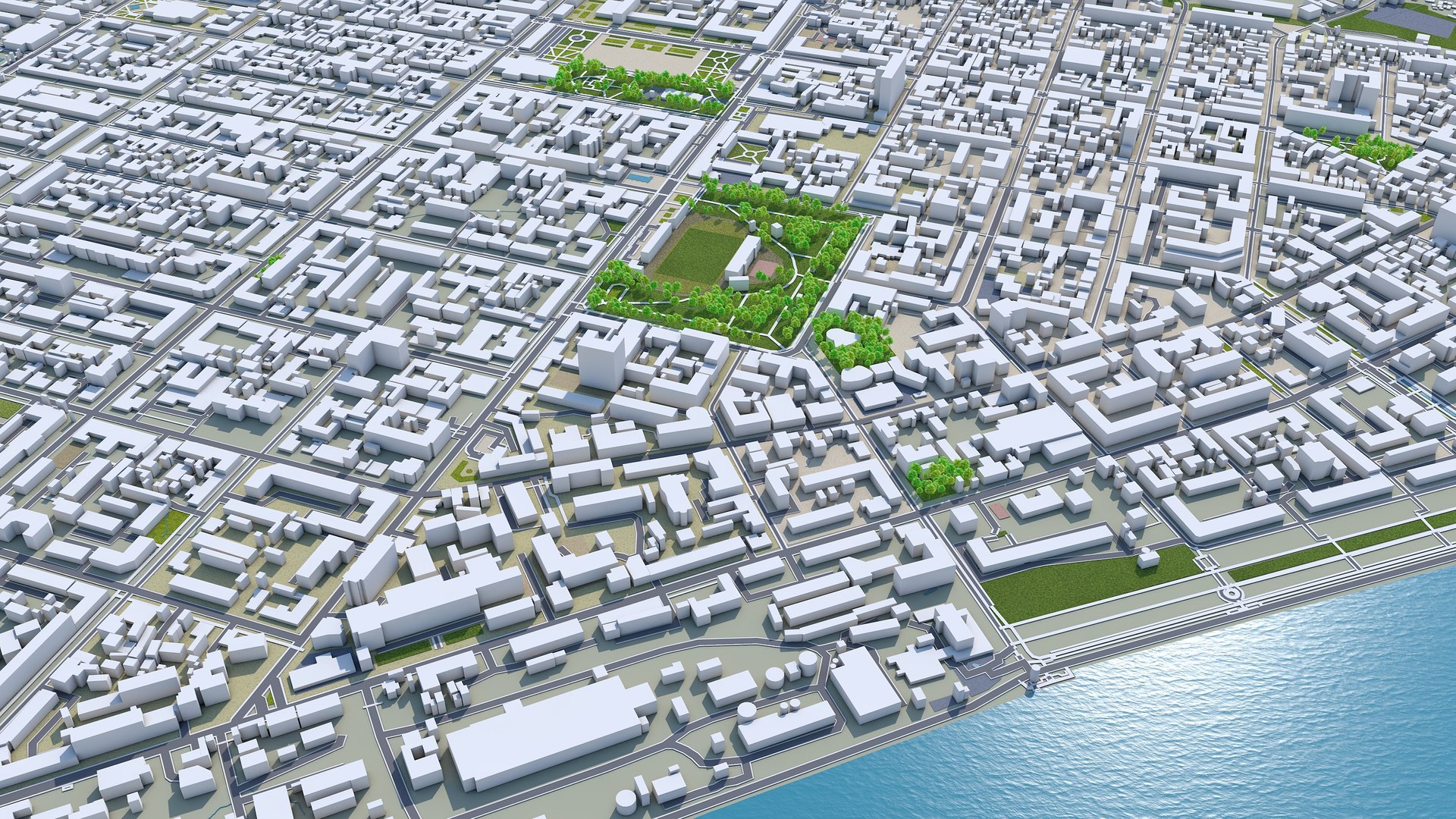 3D city area building model - TurboSquid 1653184