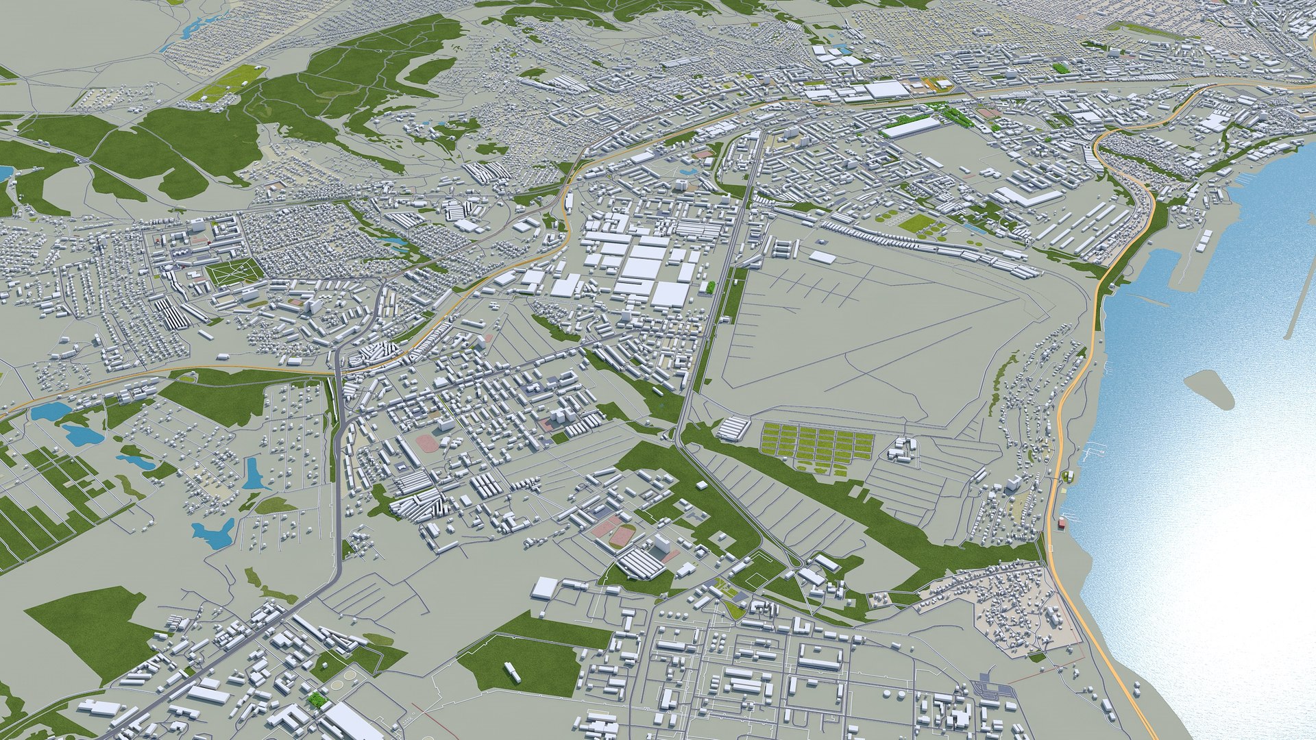 3D city area building model - TurboSquid 1653184