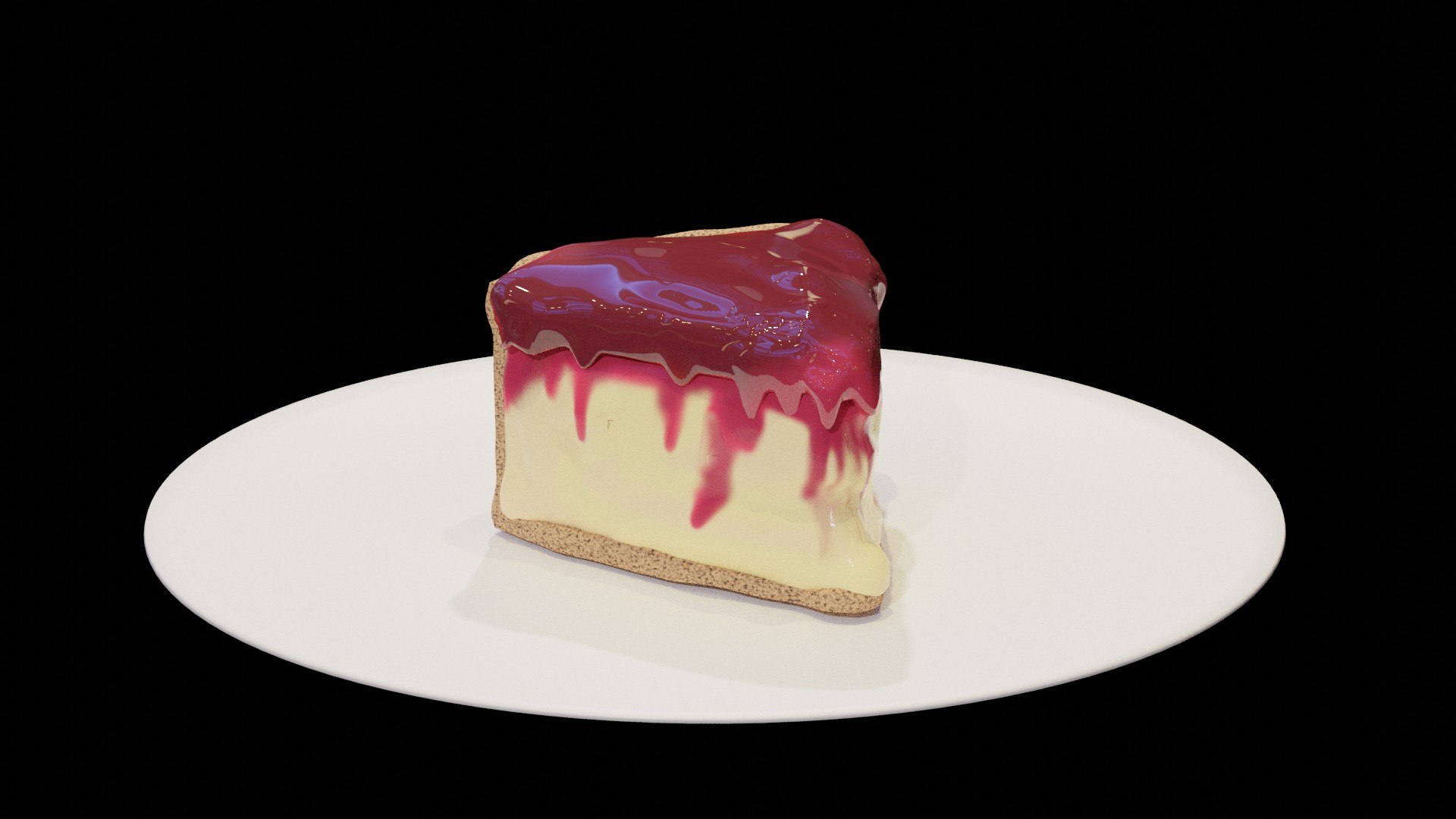 3D Strawberry Cheesecake Model - TurboSquid 1652819