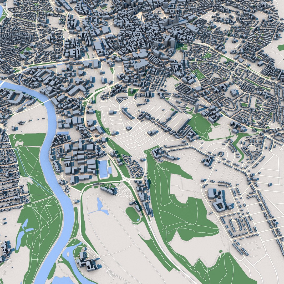 3D Nottingham City United Kingdom Model - TurboSquid 2314850