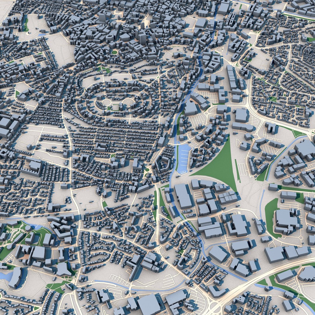 3D Nottingham City United Kingdom Model - TurboSquid 2314850