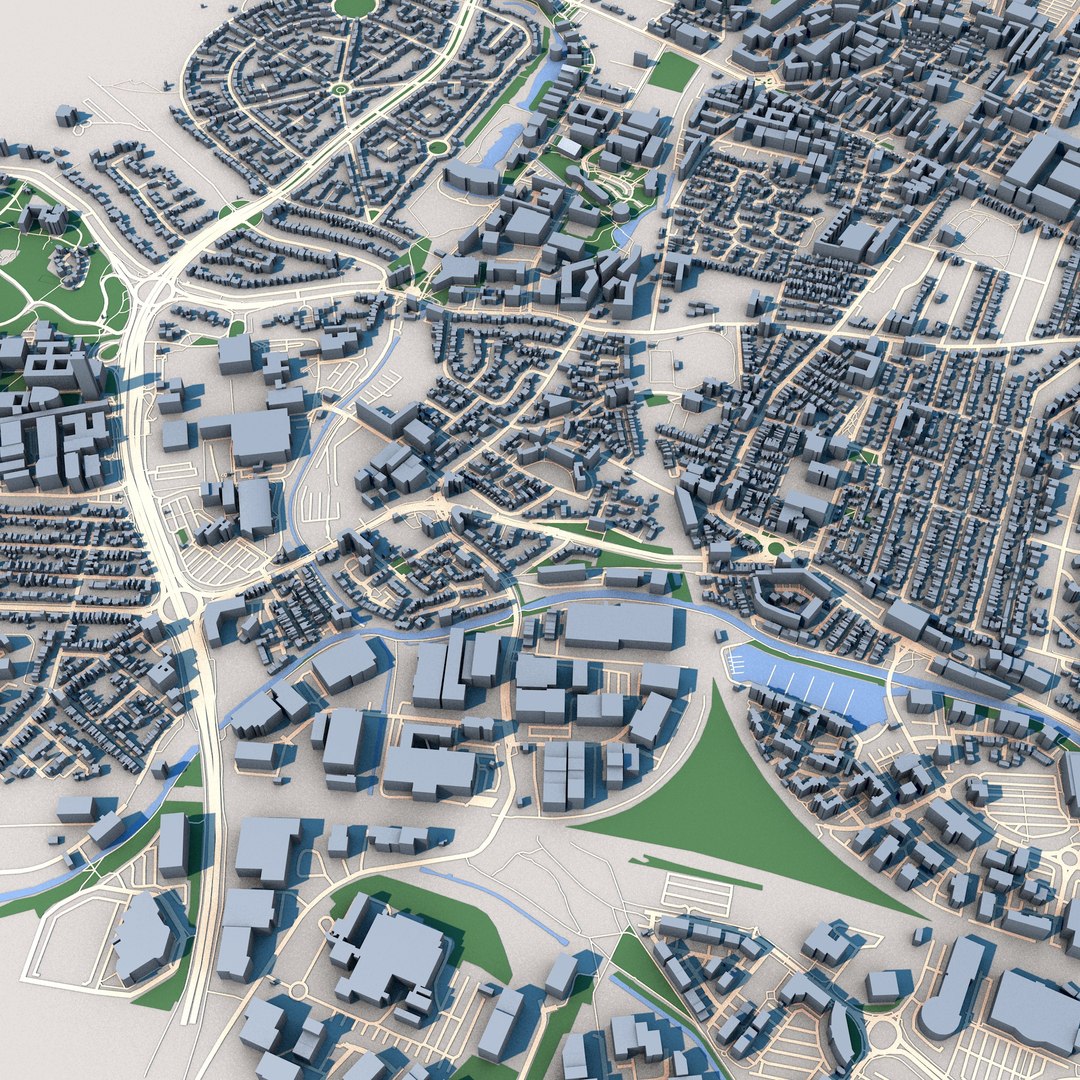 3D Nottingham City United Kingdom Model - TurboSquid 2314850