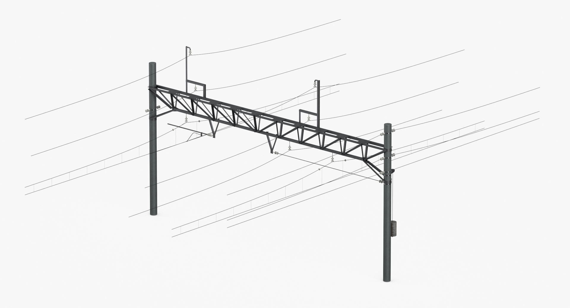 3D Railway Wires 02 Model - TurboSquid 1861481