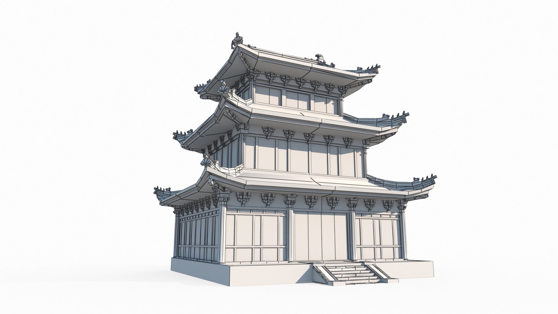 3D Asian Ancient Architecture Library Model - TurboSquid 2054210