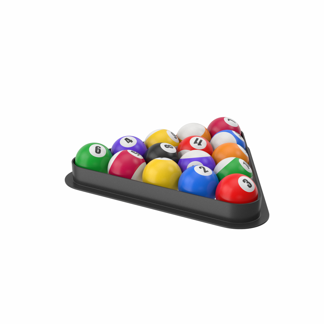 Pool And Snooker Balls Rack 3D Model - TurboSquid 2195216