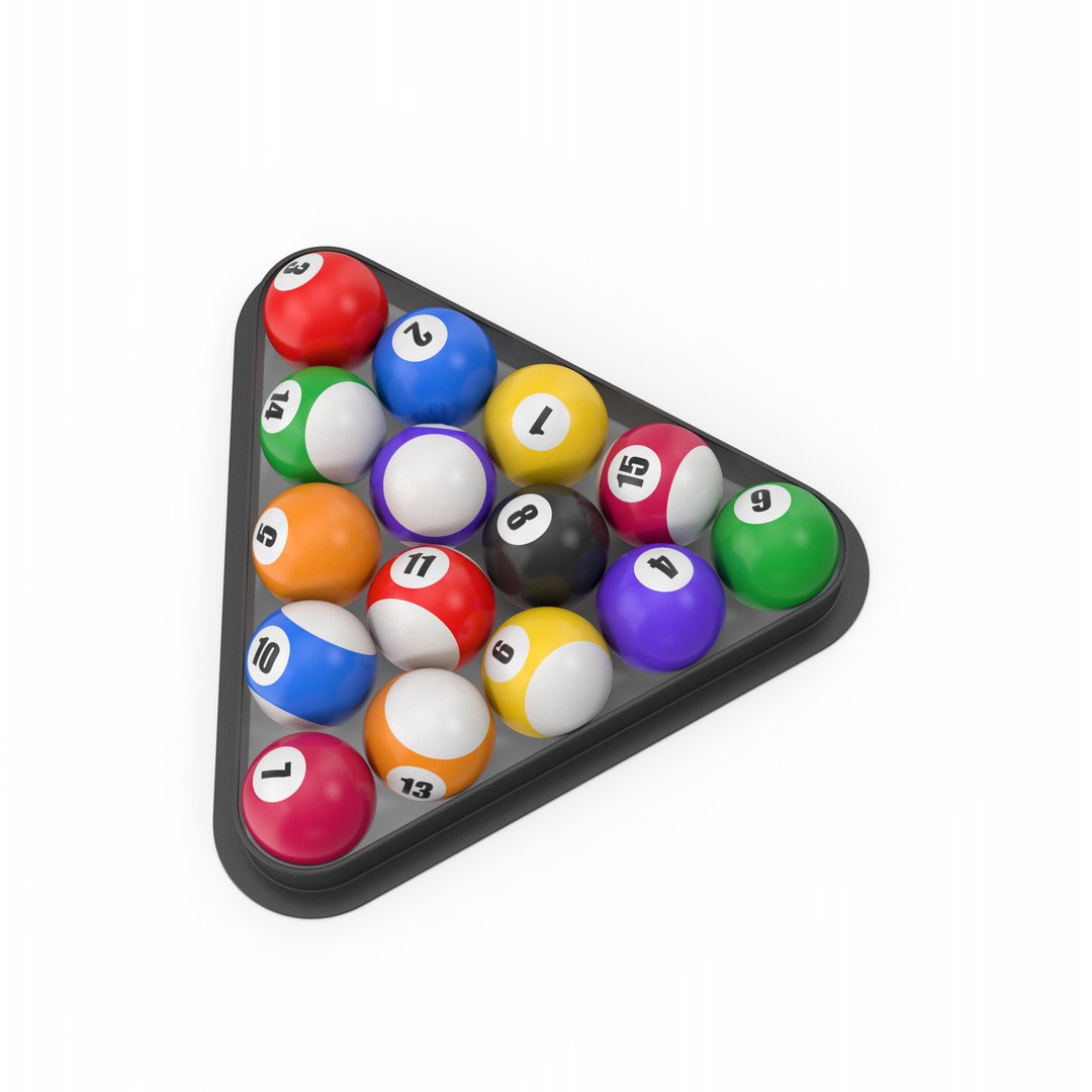 Pool And Snooker Balls Rack 3D Model - TurboSquid 2195216