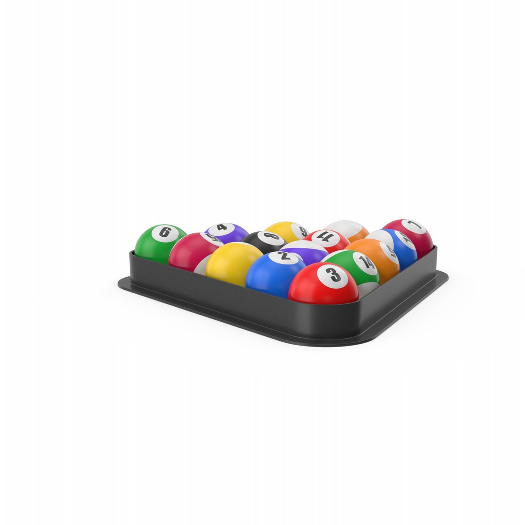 Pool And Snooker Balls Rack 3D Model - TurboSquid 2195216