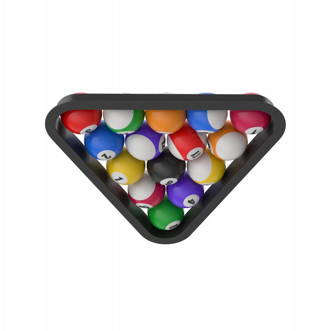 Pool And Snooker Balls Rack 3D Model - TurboSquid 2195216