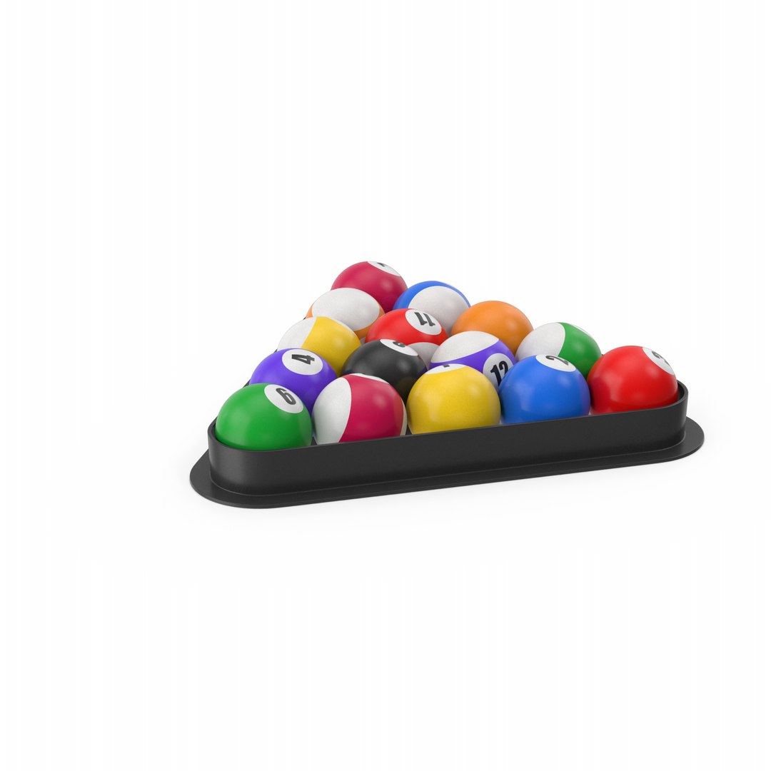 Pool And Snooker Balls Rack 3D Model - TurboSquid 2195216