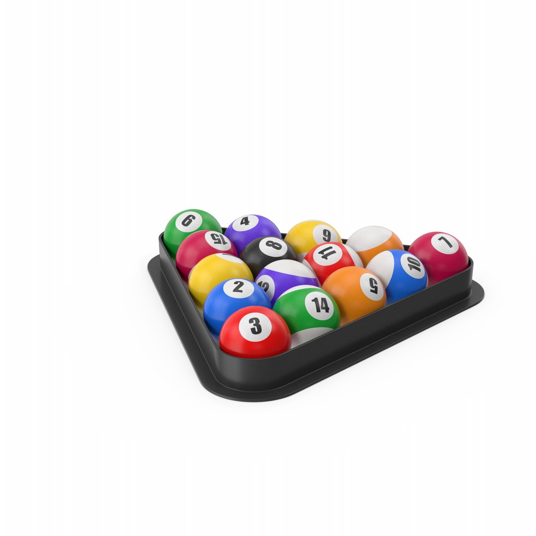 Pool And Snooker Balls Rack 3D Model - TurboSquid 2195216