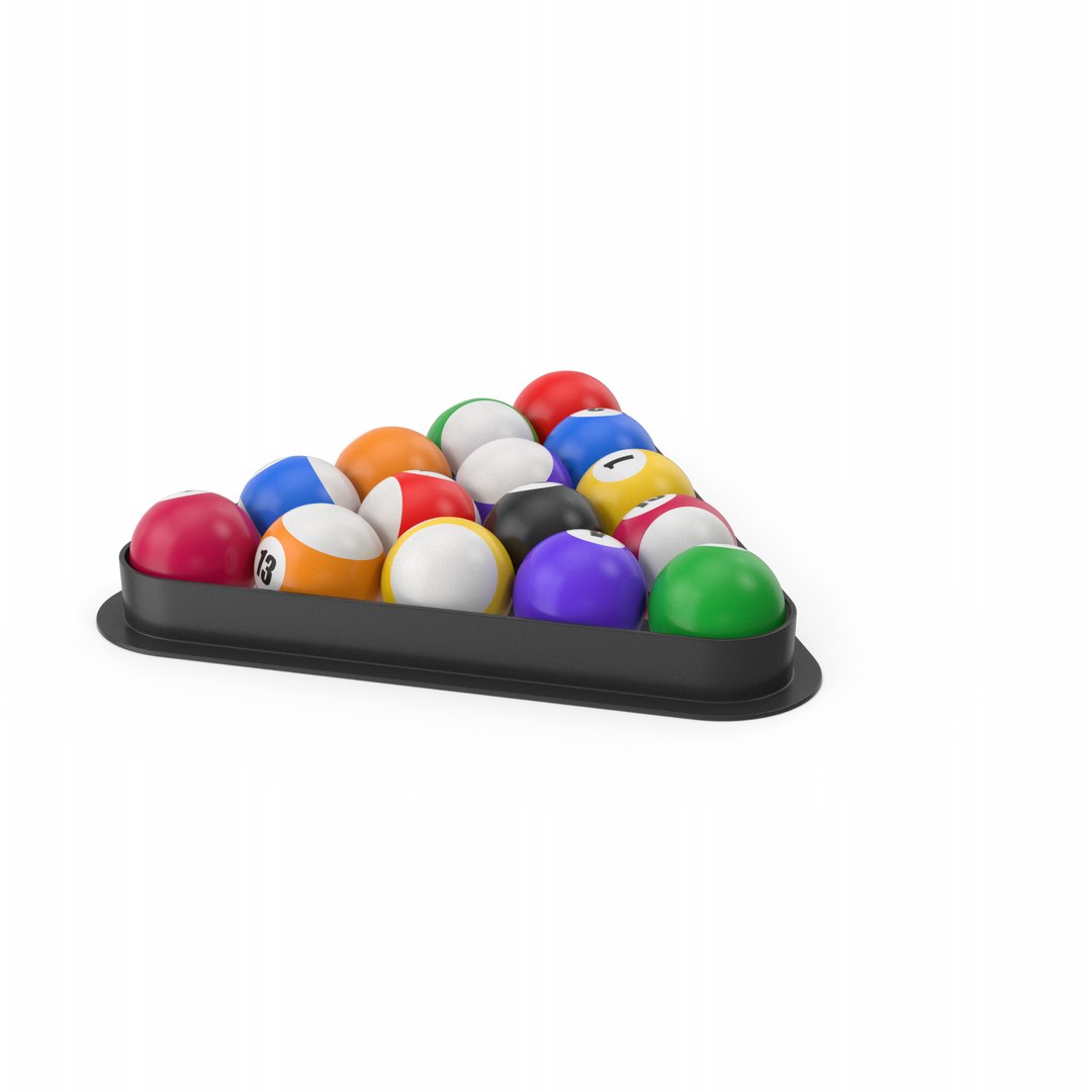 Pool And Snooker Balls Rack 3D Model - TurboSquid 2195216