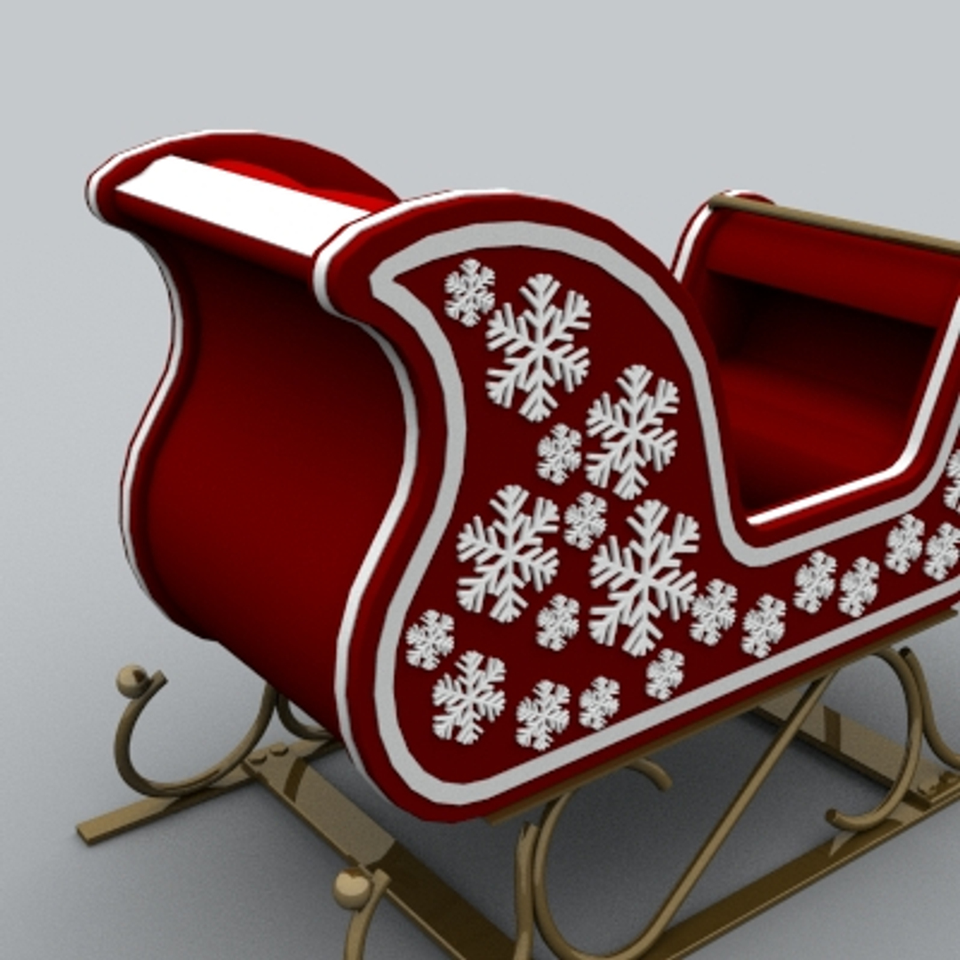 santa sled 3d model