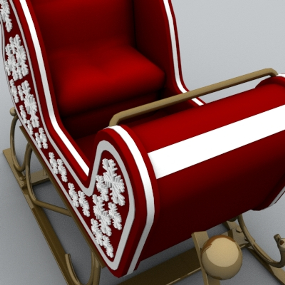 santa sled 3d model