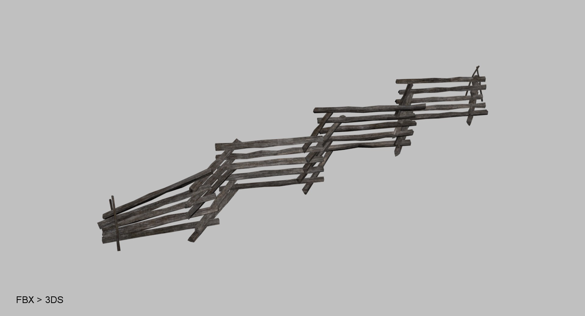 Split Rail Fence 3D - TurboSquid 1412259