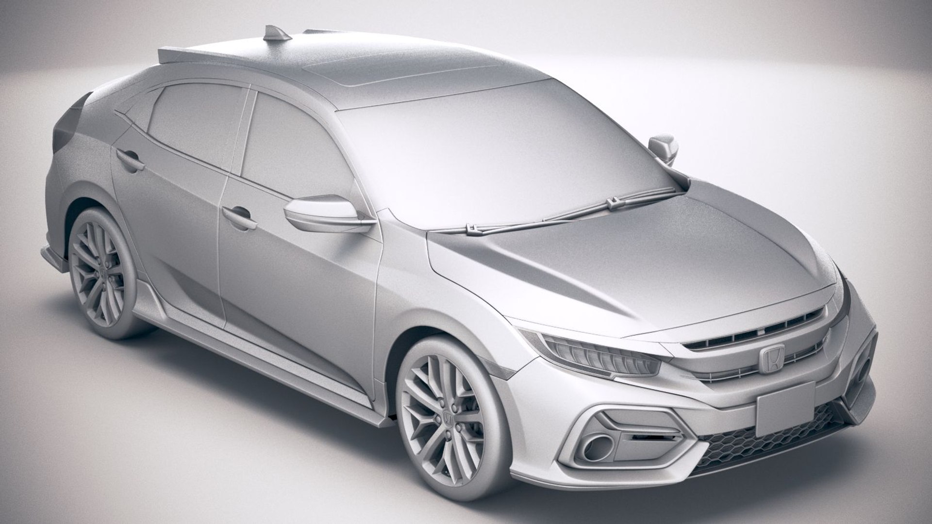3D Model Honda Civic Hatchback - TurboSquid 1452452