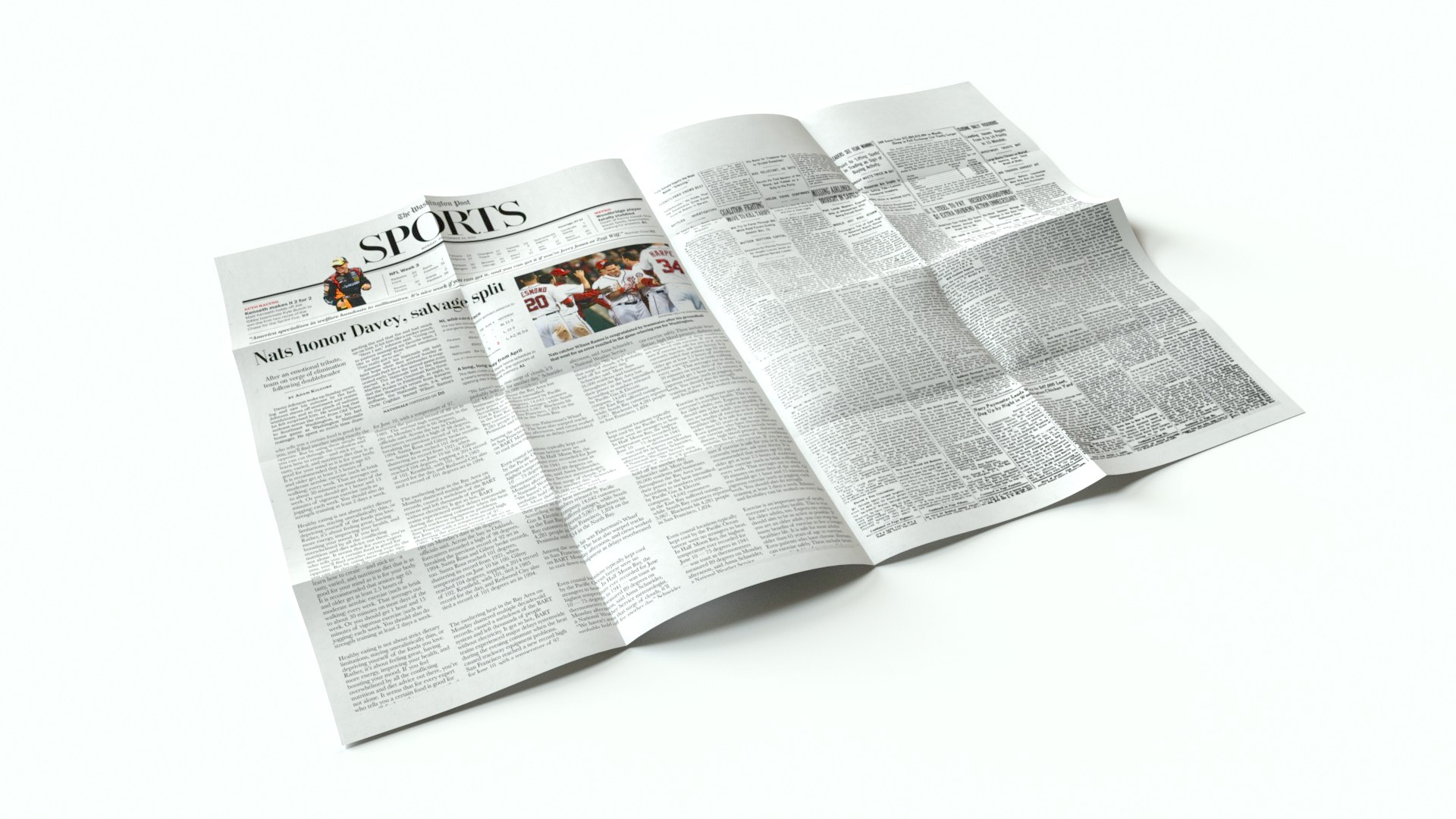 Sport Newspaper - Unfolded - 3D Asset 2 3D Model - TurboSquid 1898883
