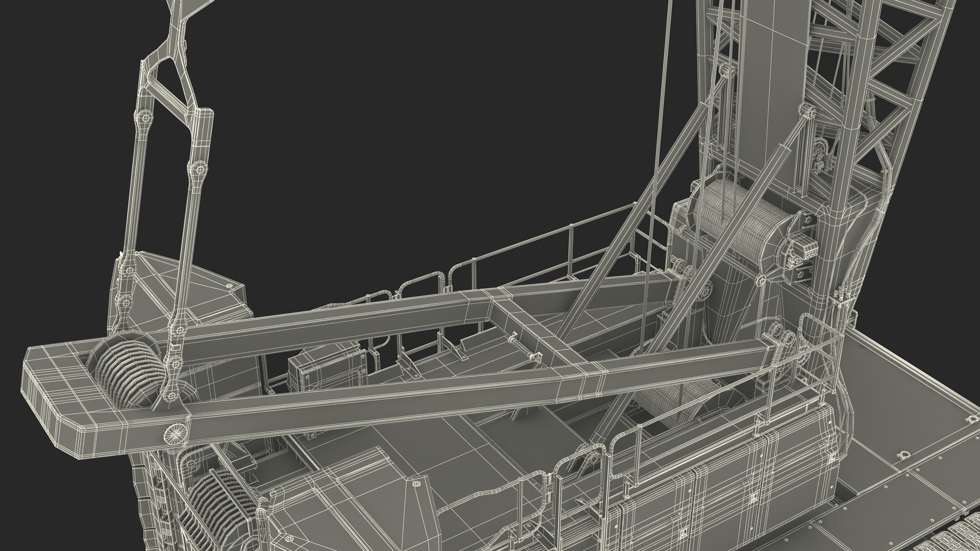 Liebherr LR1250 Crawler Crane Rigged for Maya 3D model - TurboSquid 2045650