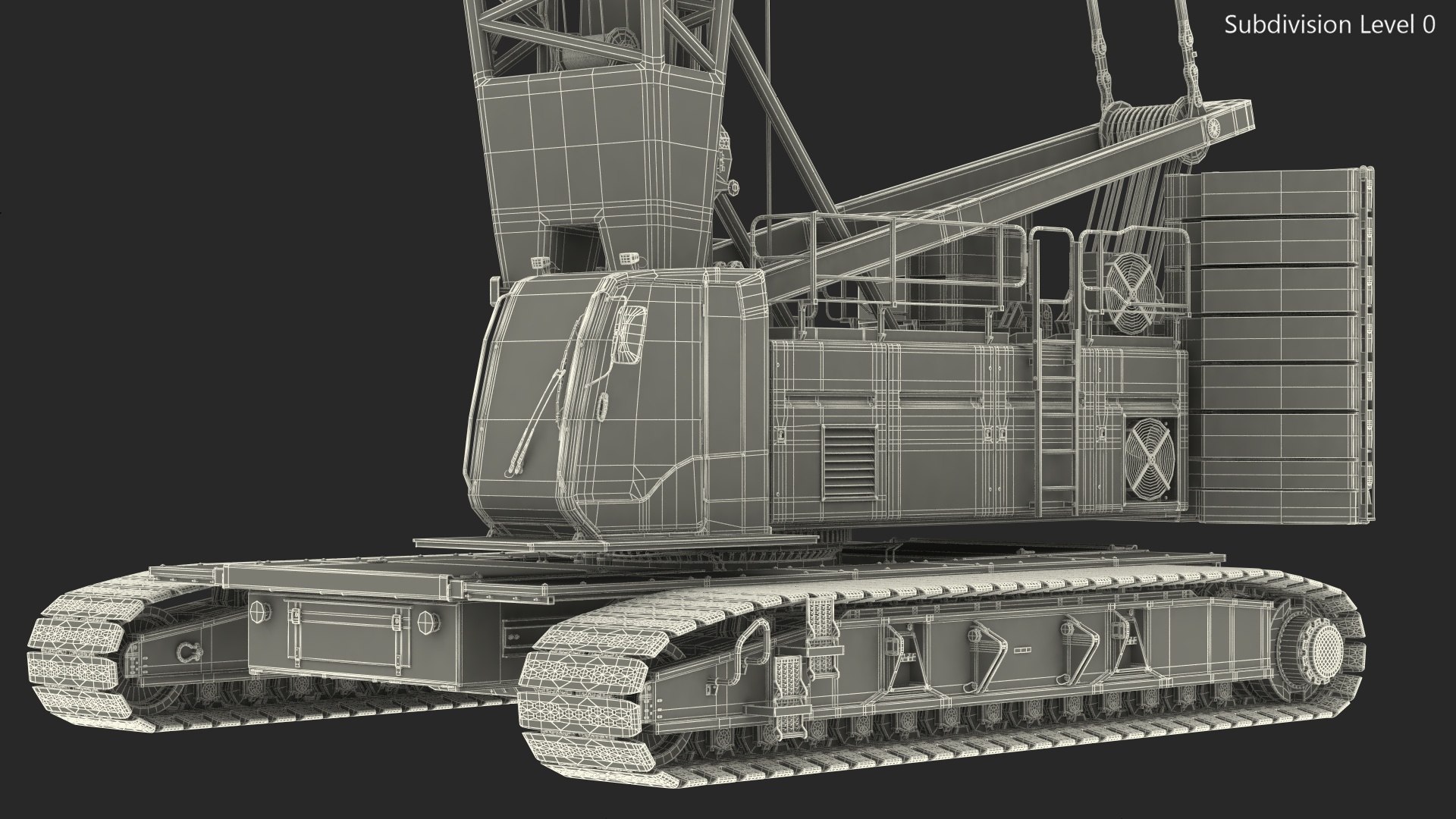Liebherr LR1250 Crawler Crane Rigged for Maya 3D model - TurboSquid 2045650