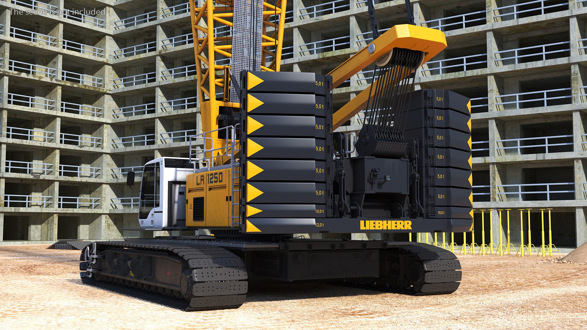 Liebherr LR1250 Crawler Crane Rigged for Maya 3D model - TurboSquid 2045650