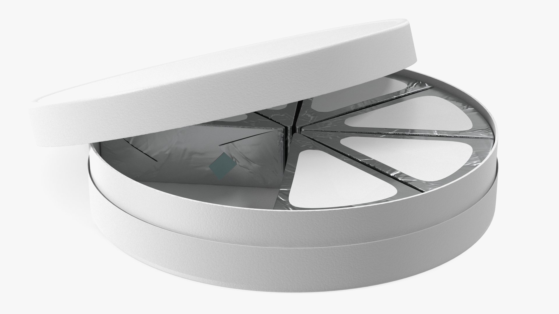 3D Round Box Of Creamy Cheese Triangles - TurboSquid 2156990